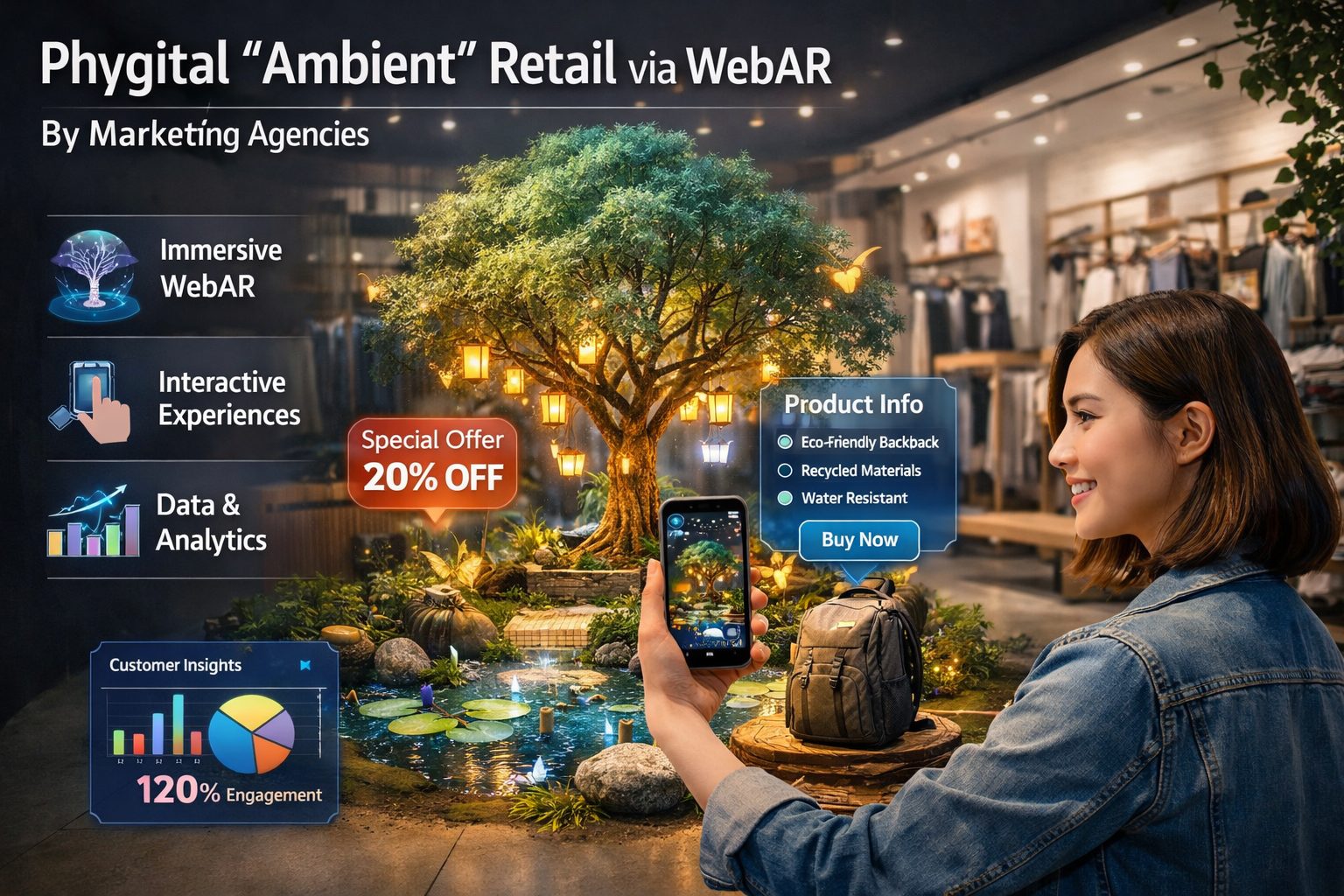 AI Phygital "Ambient" Retail via WebAR By Marketing Agencies